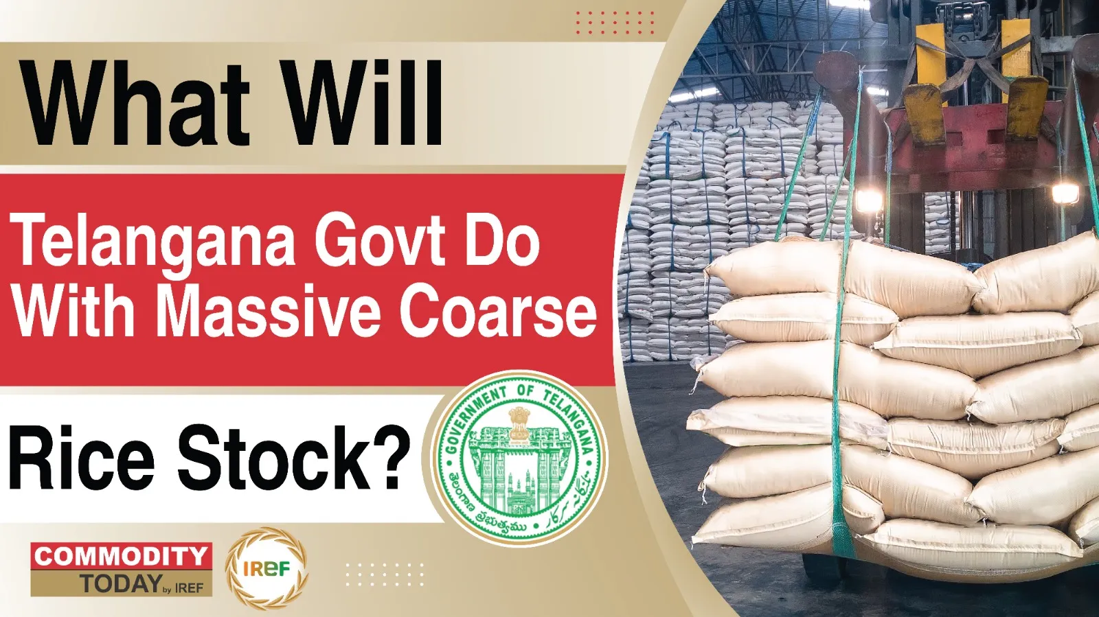Coarse Rice Accumulated In Telangana