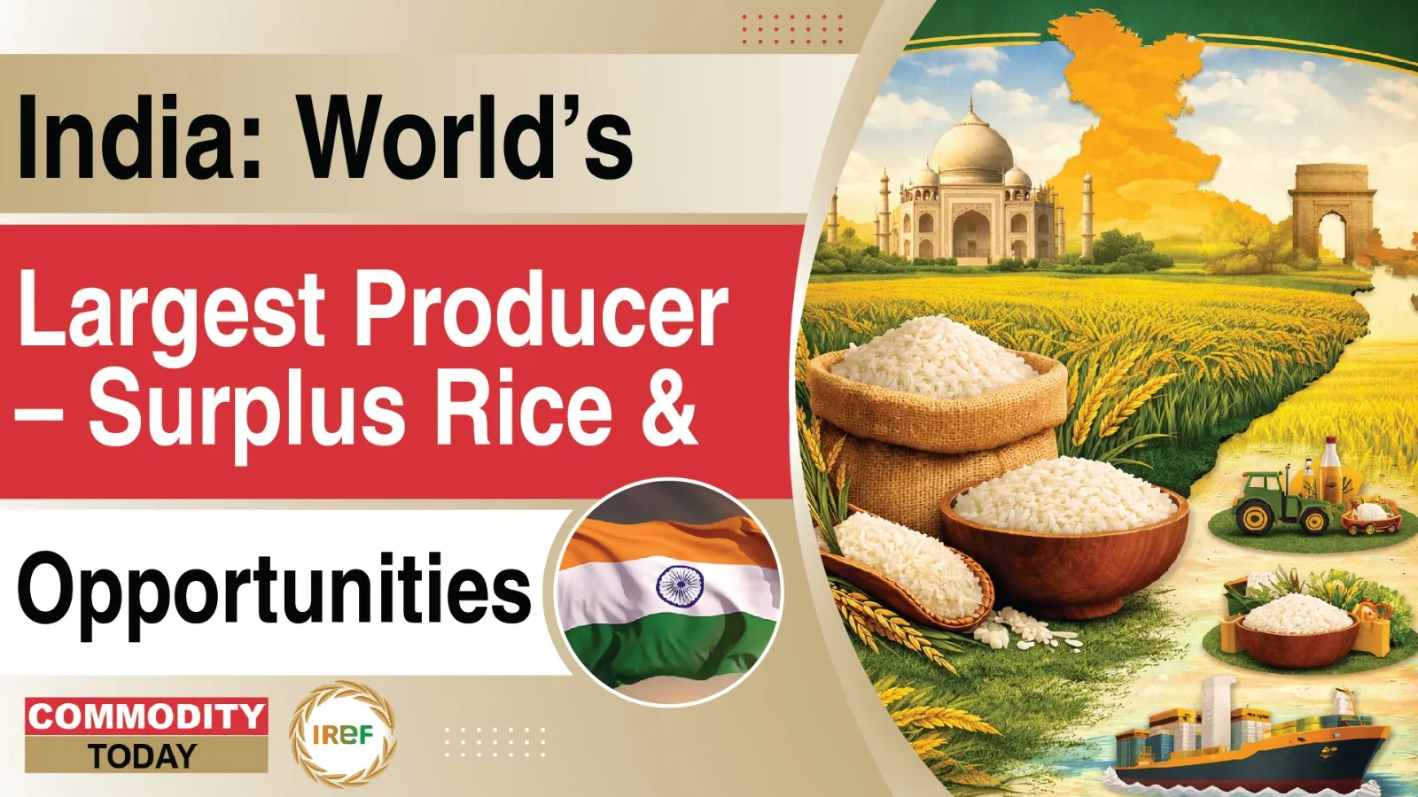 India as the world’s largest rice producer & its surplus rice